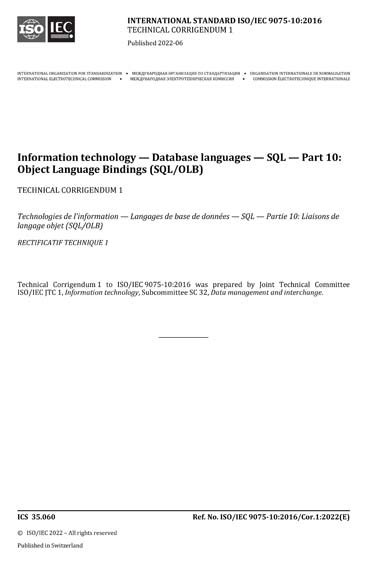 ISO IEC Cor Corrigendum