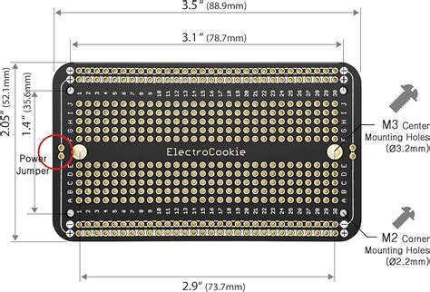 Electrocookie Prototype Pcb Solderable Breadboard For Electronics