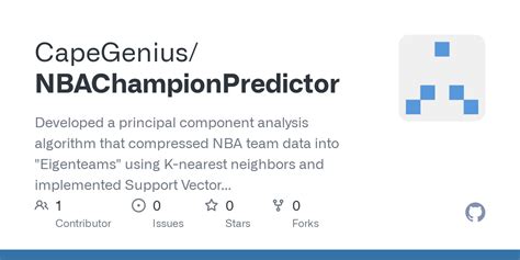 github capegenius nbachampionpredictor developed a principal