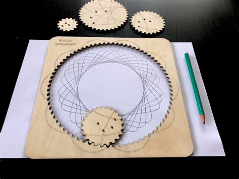 Diy Project Wooden Spirograph Wooden Spirograph Digital Files Designed For Laser Engravers