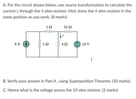 Solved A For The Circuit Shown Below Use Source