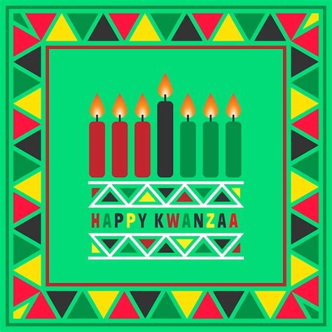 Premium Vector Happy Kwanzaa Greeting Card
