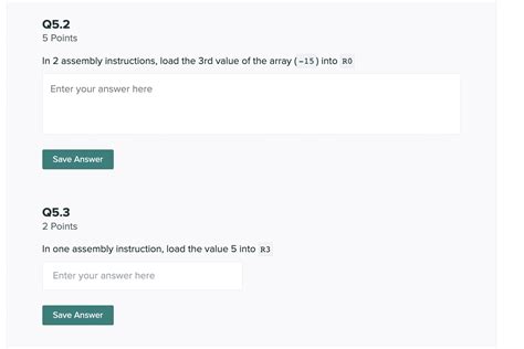 Solved Q5 Lc 3 Assembly Coding 2 22 Points Given The