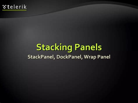 WPF Layout Containers PPT