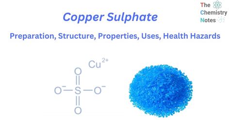 Copper Sulphate Preparation Properties Health Hazards