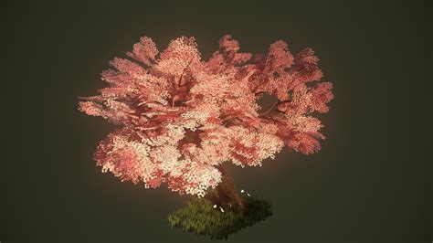3d Model Tree Flower Grass Pack Vr Ar Low Poly Cgtrader