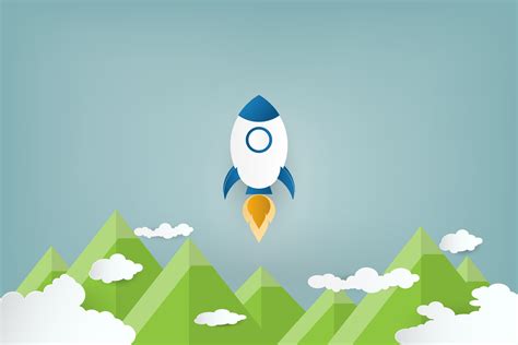 Paper Art Style Rocket Launch On Clouds And Blue Sky 550055 Vector Art At Vecteezy
