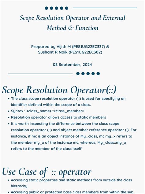 Scope Resolution And Extern Modules And Function Sushant R Naik Vijith