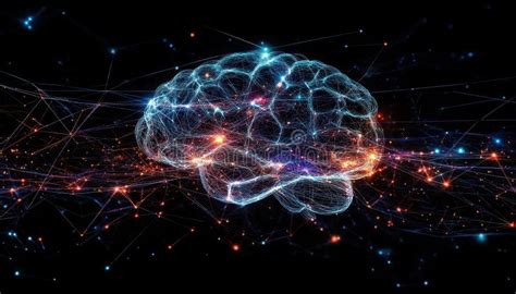 A Digital Representation of a Brain with Colorful Neural Connections and Patterns Stock Photo ...