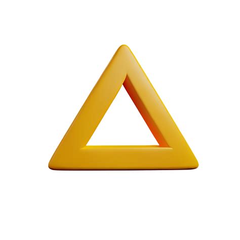 Triangle 3d Rendering Icon Illustration 28601025 Png