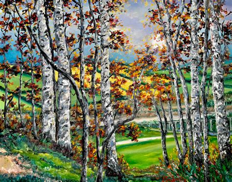 A Green And Gold Landscape The Online Art Gallery