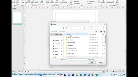 Insert An Audio File Attachment In Publisher Youtube