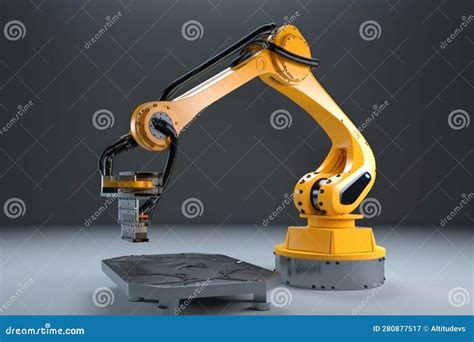 3d Printer With Robotic Arm Creating Unique Products Stock