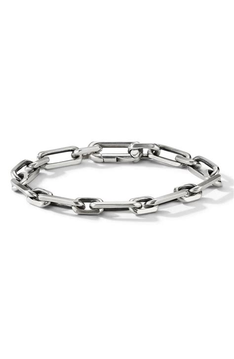 David Yurman Elongated Open Link Chain Bracelet In Sterling Silver 8mm