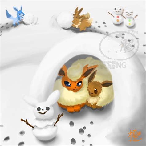 Eevee Glaceon And Flareon Pokemon Drawn By 19576tmtgtmd5w Danbooru