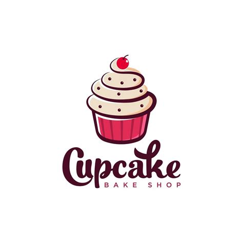 Minimalist Cupcake Bakery Logo Design Template 7559194 Vector Art At