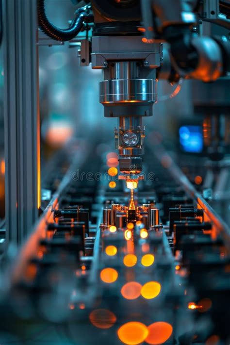 Robotic Assembly Line Displays Efficiency Of Industrial Automation