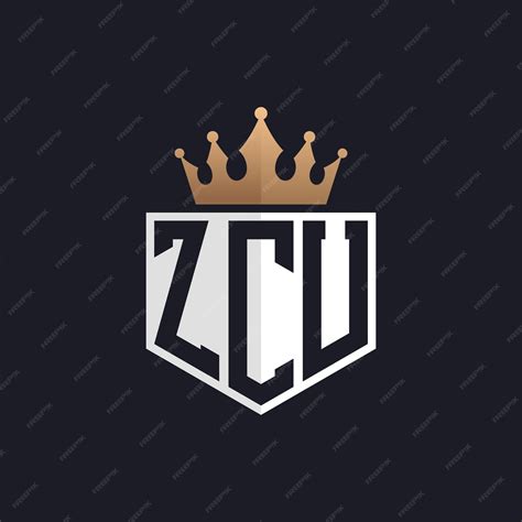 Premium Vector Luxury Zcu Logo With Crown Elegant Initials Zcu Letter Logo For Exclusive