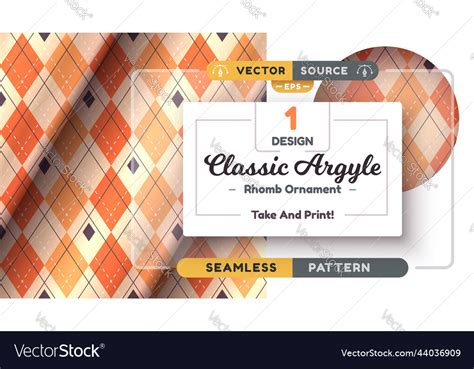 Halloween Argyle Seamless Pattern Fabric Texture Vector Image