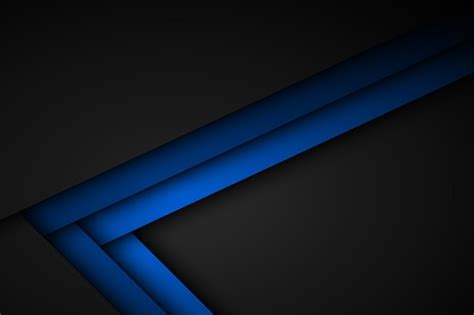 Premium Vector Abstact Blue Line Vector Background Triangle Overlap Layers On Black Background