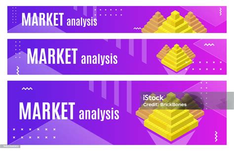 인쇄 및 디자인에 대한 시장 분석을 위해 널리 사용되는 크기의 가로 배너 세트입니다 벡터 일러스트 레이터 등측투영법에 대한 스톡 벡터 아트 및 기타 이미지 Istock