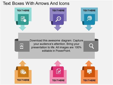 Text Boxes With Arrows And Icons Powerpoint Template
