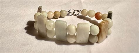 7 Inch Flat Semiprecious Stone Bracelets For Women Etsy Stone