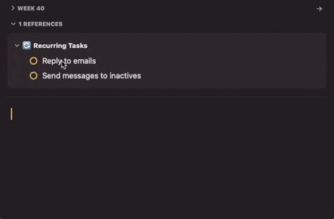 use today for recurring tasks noteplan knowledge base