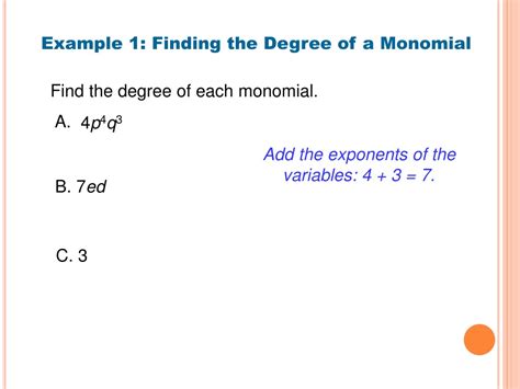 ppt understanding polynomials classification and degrees powerpoint