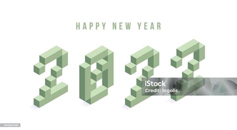 2022 년 새해 등각 벡터 일러스트 아트 디자인 엽서 인사말 카드 및 초대장 또는 전단지를 위한 최소 2022 벡터 홀리데이