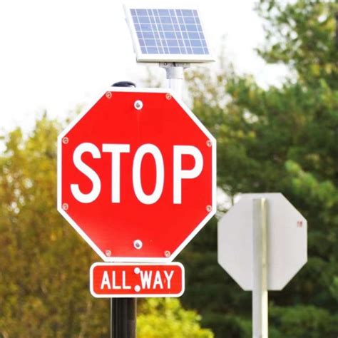 Solar Powered Flashing Stop Sign Bbier®