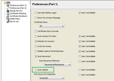 How To Disable Product Update On Cisco Anyconnect Mobility Client Cisco Community