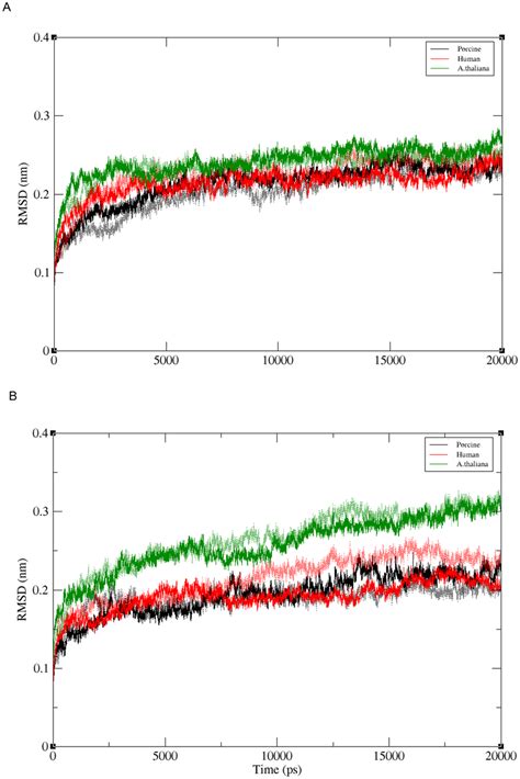 Root Mean Square Deviations Rmsd Of Backbone Cα Of Three Pop Species