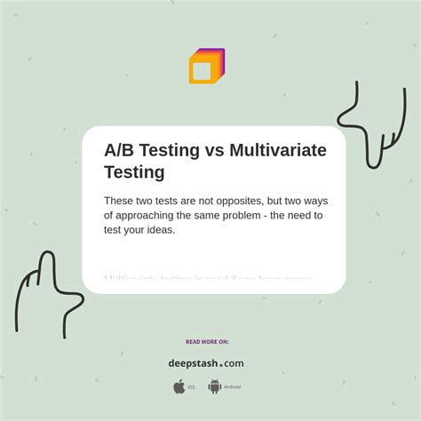 A B Testing Vs Multivariate Testing Deepstash