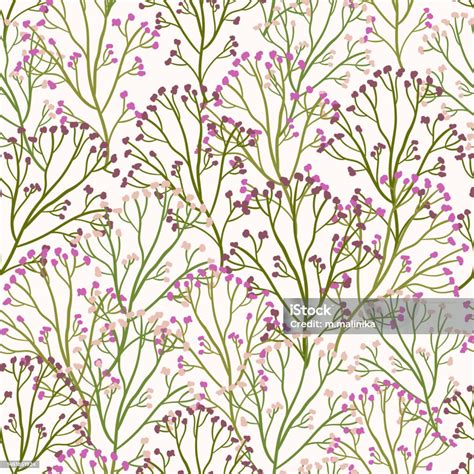 말린 꽃과 간단한 꽃 매끄러운 패턴입니다 분홍색 색상 아킬레아 또는 흰색 배경에 일반적인 톱풀 식물 섬유 벽 디자인을위한 꽃 질감 손으로 벡터 일러스트 레이 션 그리기 0