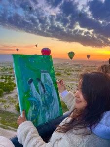 Ressam Sevil Duru Balonda Kapadokya Yi Resmetti