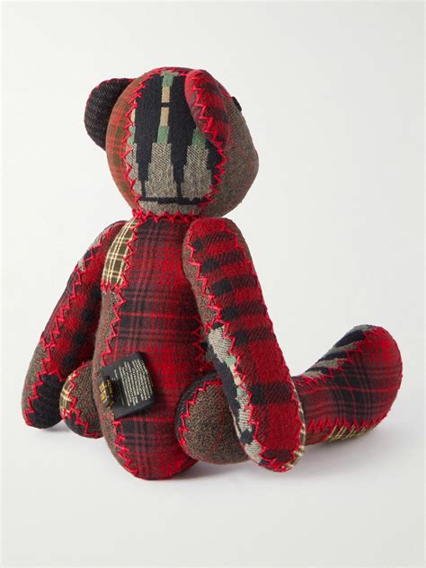 Rrl Patchwork Cotton Flannel Teddy Bear Rrl