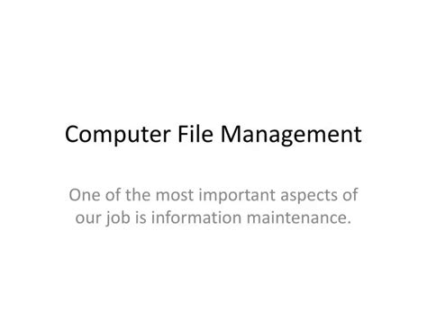 PPT Computer File Management PowerPoint Presentation Free Download ID 6214453