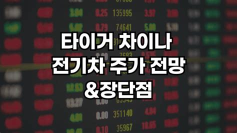타이거 차이나 전기차 주가 전망 그리고 장단점 중국 전기차 산업분석