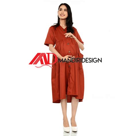 Maternity Baju Hamil Warna Merah Bata - KONVEKSI KARAWANG SERAGAM KERJA