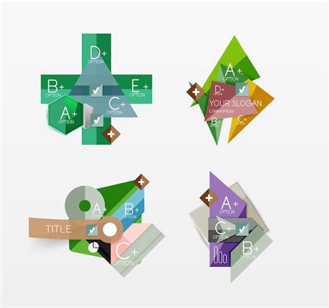 Premium Vector Set Of Vector Abstract Geometric Layout