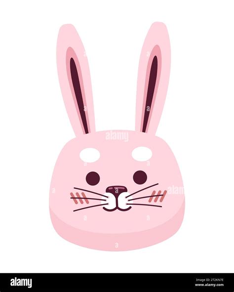 Easter Bunny Pink 2d Cartoon Character Stock Vector Image And Art Alamy