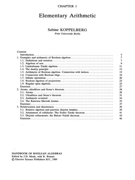 Handbook Of Boolean Algebras Vol1 North Holland 1989 Pdf Pdf