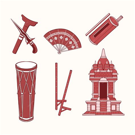 Premium Vector Nusantara Culture Art Vector Asset