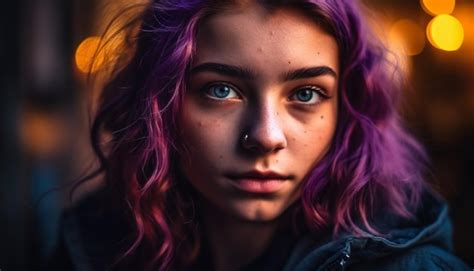 Premium Ai Image Beautiful Young Woman With Curly Hair Smiles