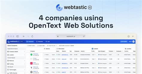 4 companies using opentext web solutions webtastic ai