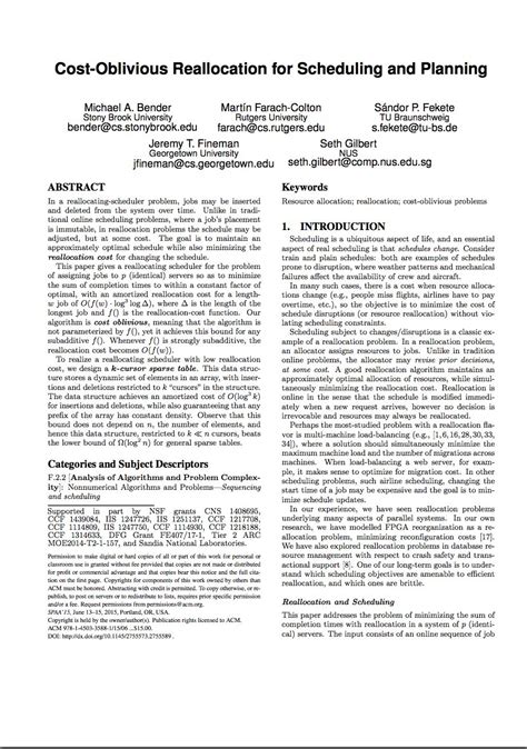 Cost Oblivious Reallocation For Scheduling And Planning Proceedings