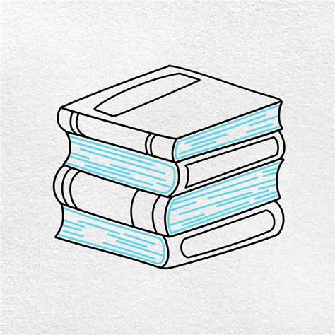 How To Draw A Stack Of Books Helloartsy
