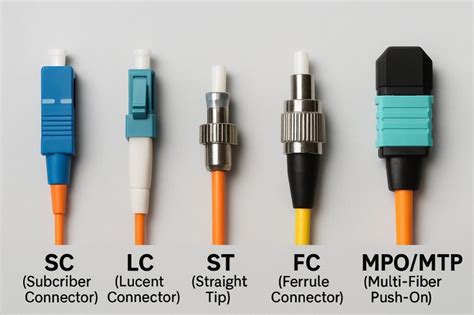 Fiber Optic Connectors Sc Lc St Fc Mpomtp Explained Mohamad