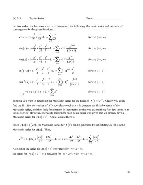 taylor series and error
